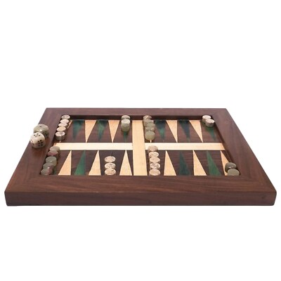 Backgammon Set Table Game Inlaid Wood Deluxe Board Game 30x20cm | eBay