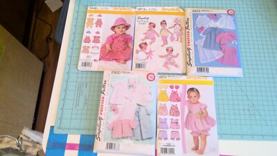 SIMPLICITY BABY PATTERNS - 1448, 1813, 2629, 2900 & 3854 | eBay