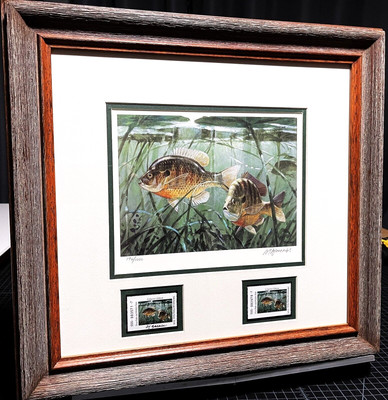 Al Barnes 2006 Texas Freshwater Stamp Print With Double Stamps - Brand ...