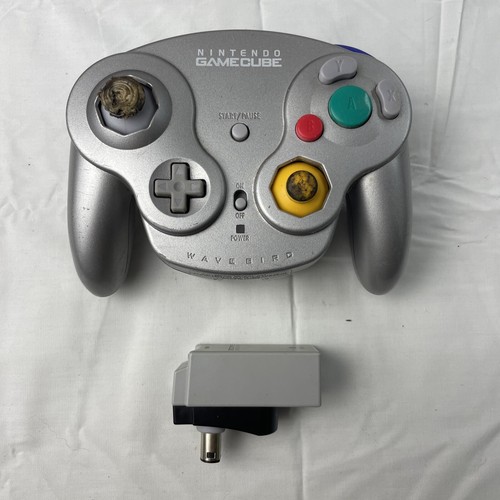 Tested Nintendo Gamecube Wavebird Platinum Wireless Controller (w ...