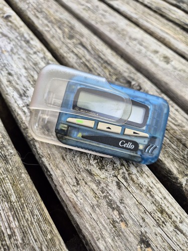 Clear Blue Motorola Cello Pager With Case (Retro Piece) | eBay