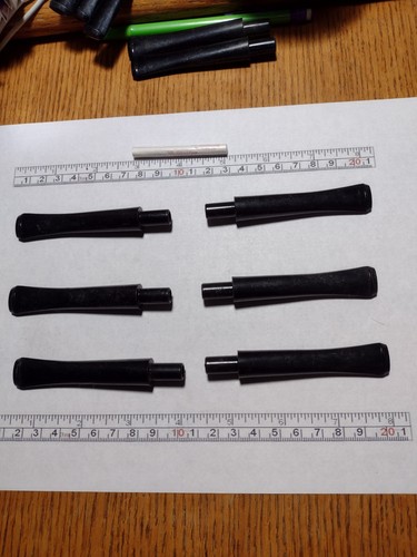 Lot of 6 Plastic Tobacco Pipe Stems Mouth Pieces bits One Size NOS Lot ...