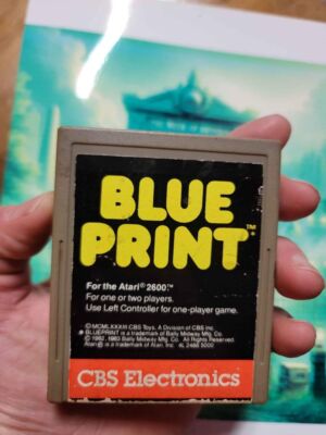 Vintage original "BLUEPRINT" Game Cartridge for Atari 2600 CBS ...