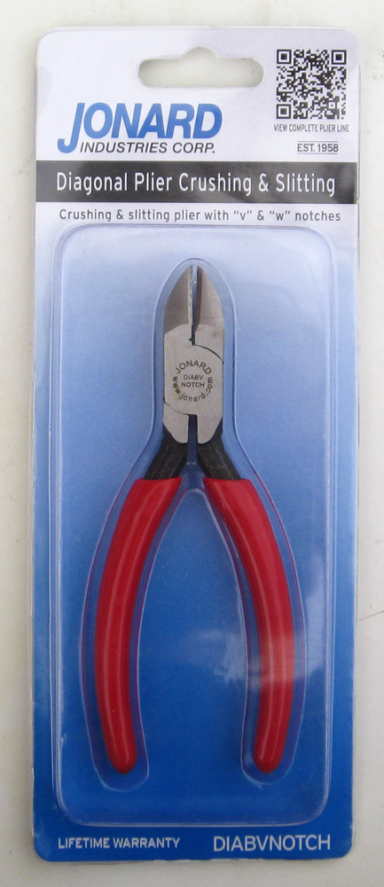 JONARD TOOLS Diagonal Crushing/Slitting Piler DIABVNOTCH NEW IN PACKAGE ...