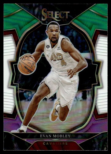Evan Mobley 2022-23 Panini Select Prizm Card Concourse Green White ...
