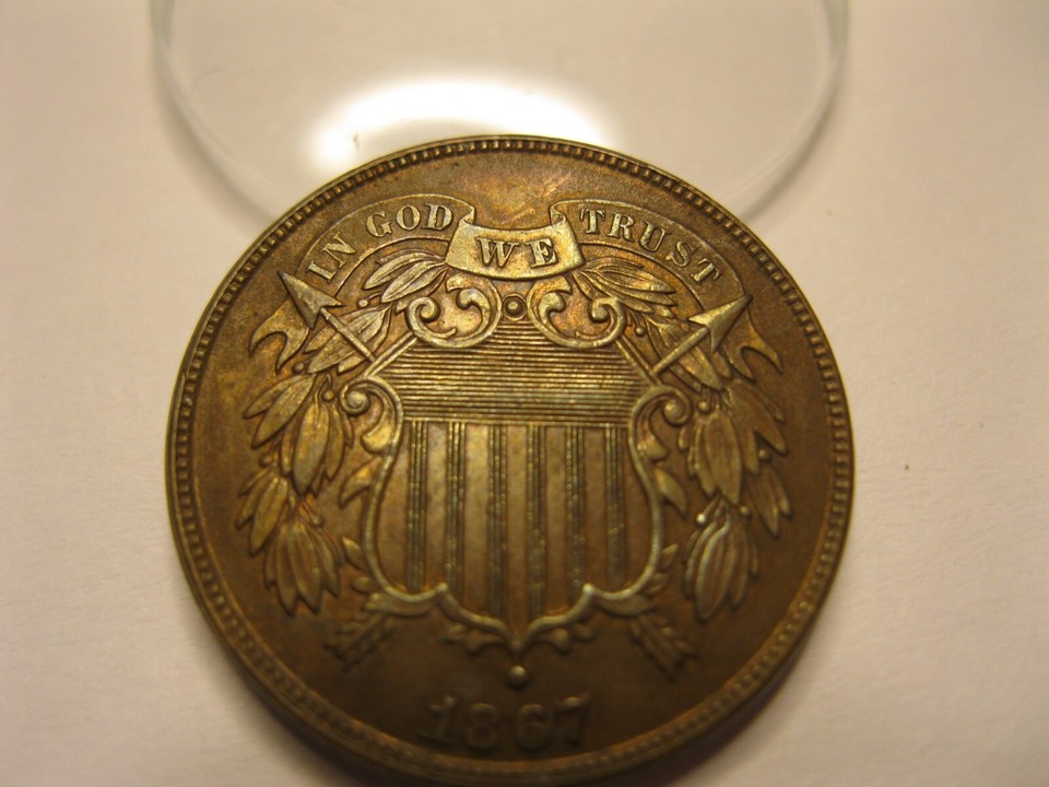 1867 U.S. TWO CENT COPPER COIN! HIGH GRADE! BETTER DATE! | eBay