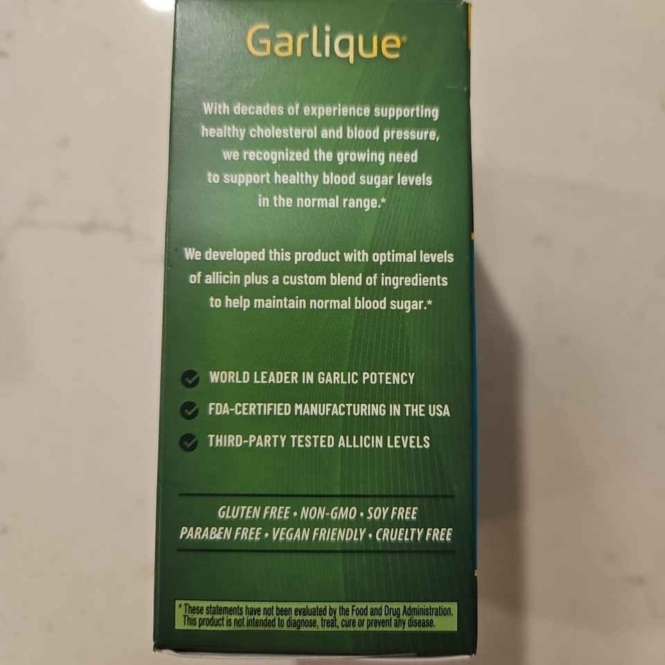 Garlique Extract Supplement Healthy Blood Sugar Formula Exp 2027+ | eBay