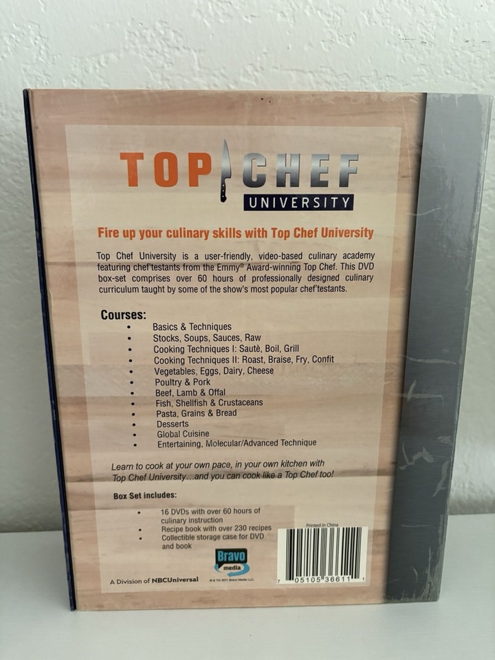 Top Chef University 16 DVD Cooking School & Recipe Book 100% CIB W ...