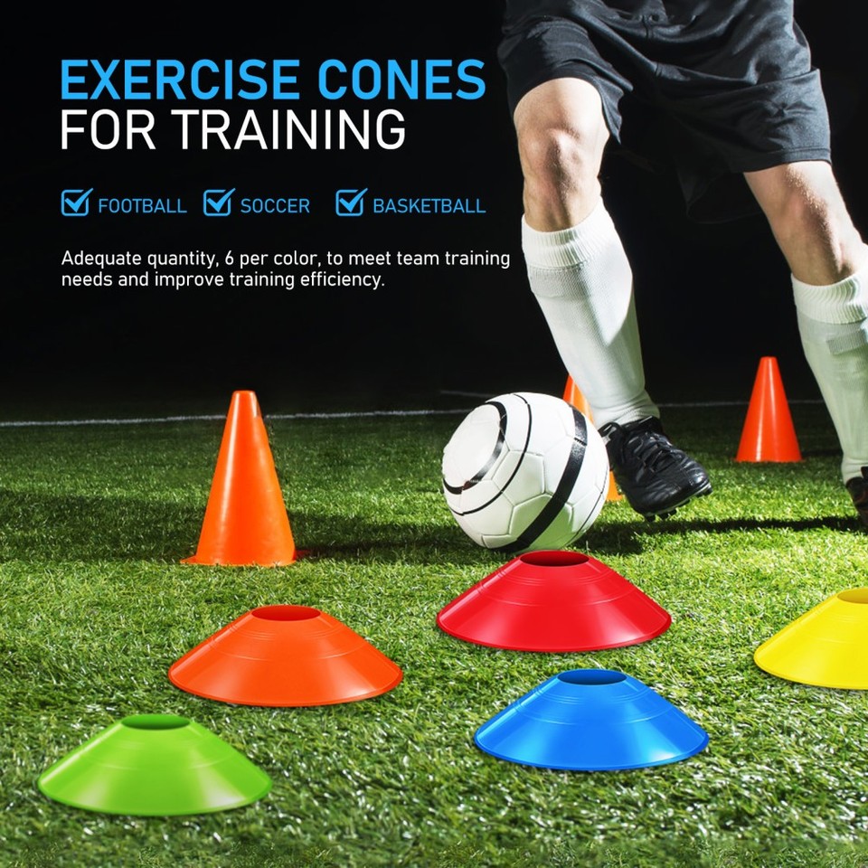 30 Pcs Exercise Cones for Soccer Treinament Agility Equipment Drills ...
