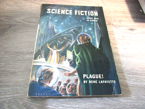 ASTOUNDING SCIENCE FICTION 4/1949 L. RON HUBBARD'S PLAGUE ! COVER STORY ...
