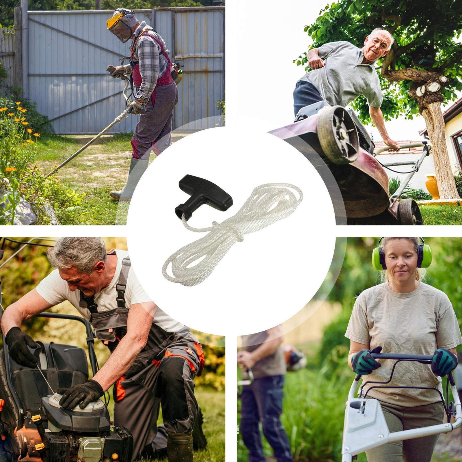 Universal 1.2-5.5M Pull Handle Starter Start Cord Line Rope Trimmer ...