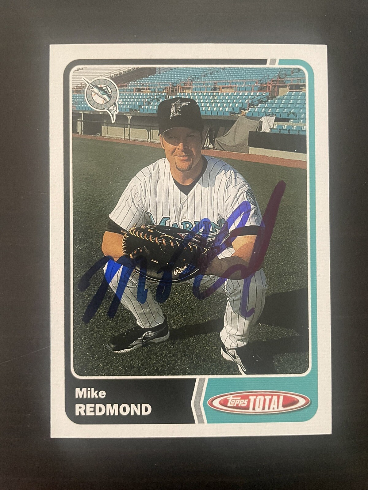2003 Topps Total #634 Mike Redmond Florida Marlins Signed Card ...