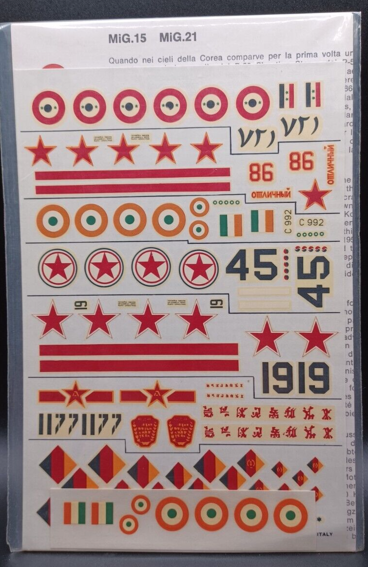 ESCI | No.? | 1:72 MiG-15 & MiG-21 Decals | eBay
