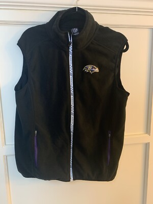 Baltimore Ravens NFL Team Apparel Full-Zip Fleece Vest Men's Medium | eBay