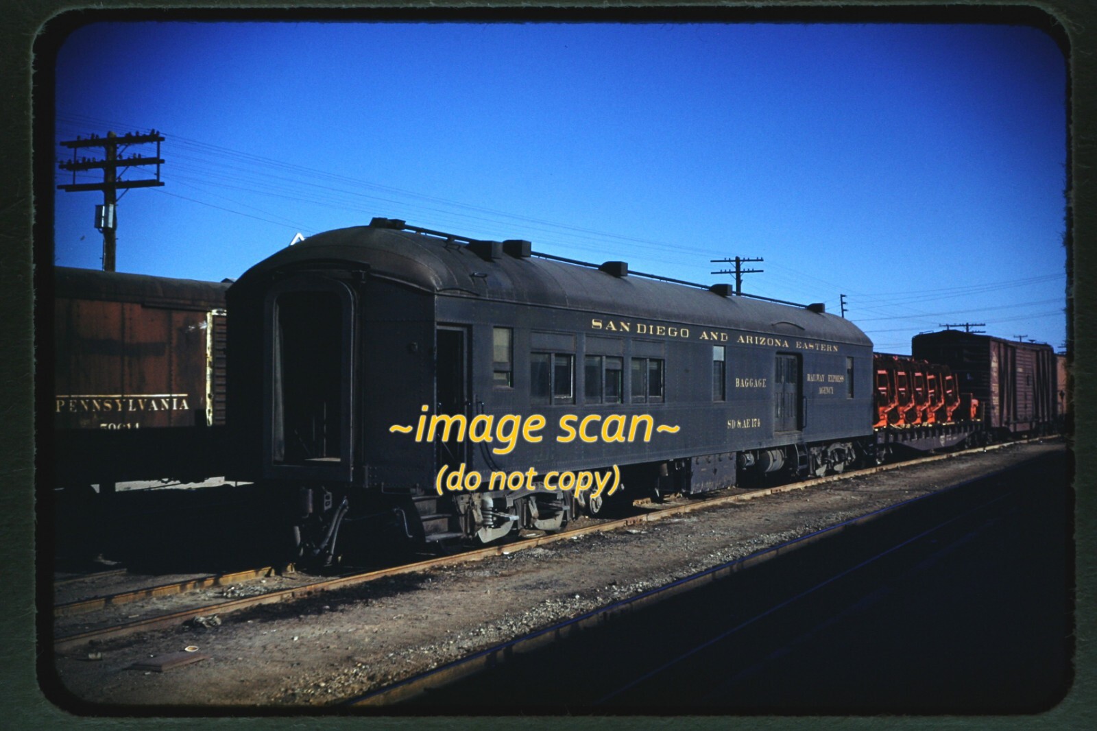 SD&AE San Diego & Arizona Eastern #174 Car in early 1950's , Original ...
