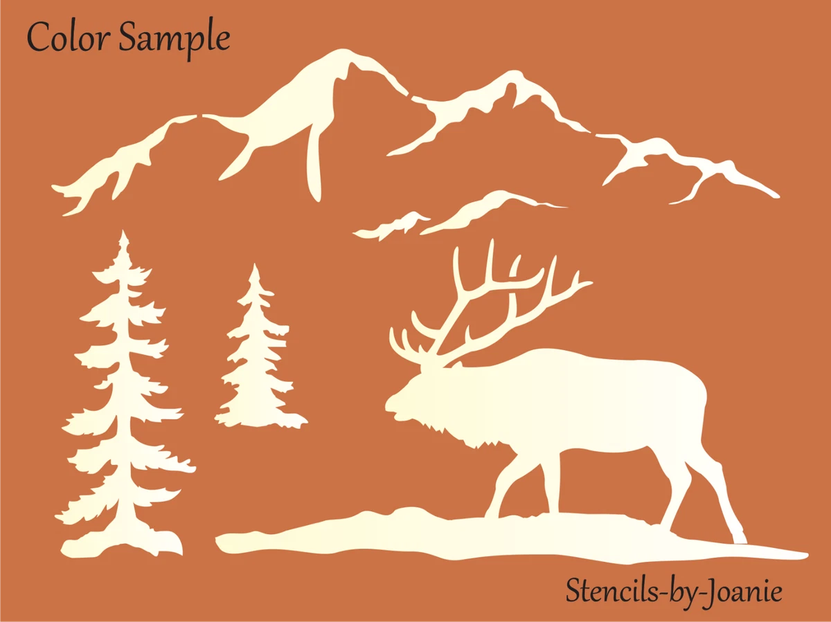 Bull Elk Stencil