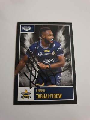 2022 Nrl Elite Signed Hamiso Tabaui Fidow North Queensland Cowboys ...