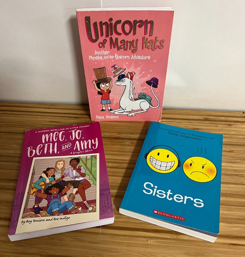 Graphic novels - Smile, Unicorn of Many Hats & Meg, Jo, Beth & Amy | eBay