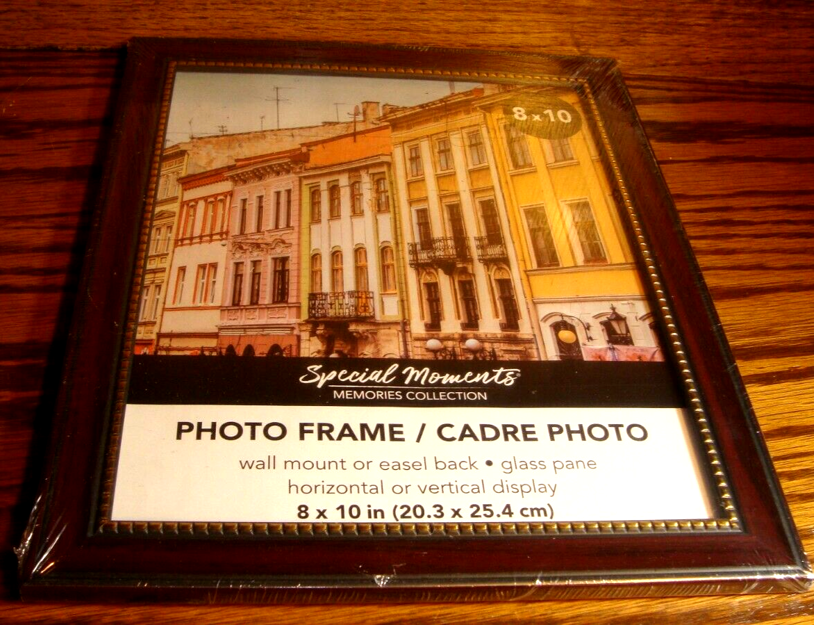 New! Special Moments Photo Frame Brown w/Gold Tone Trim~Holds 8"x10 ...