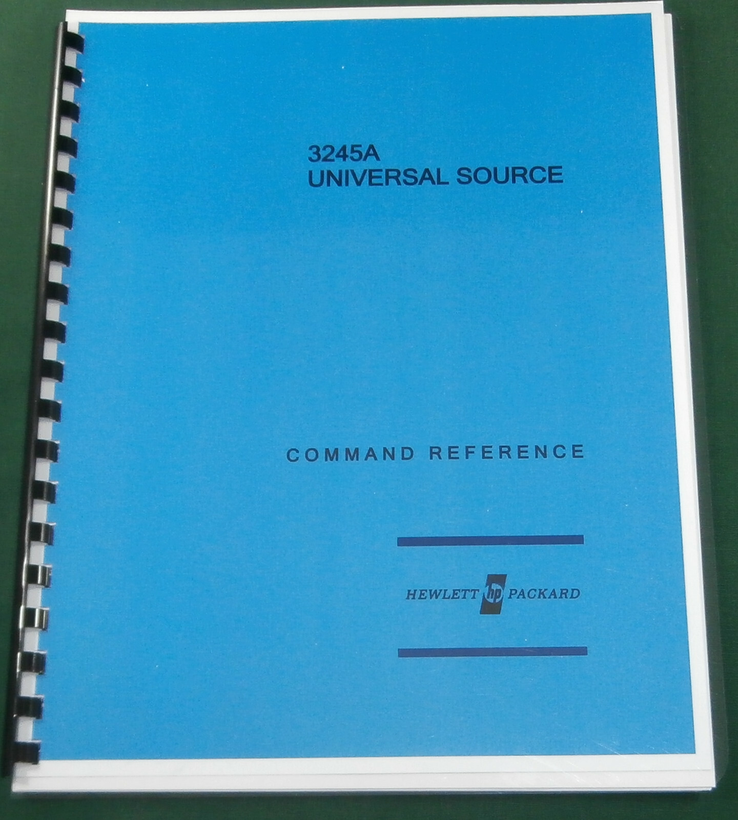 HP 3245A Command Reference Manual: Comb Bound & Protective Covers | eBay