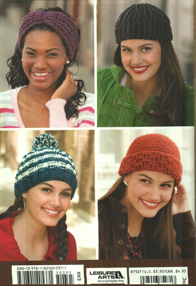 NEW IN ALL CAPS! 6 HAT DESIGNS WOMENS THE CROCHET DUDE DIGEST SIZE ...