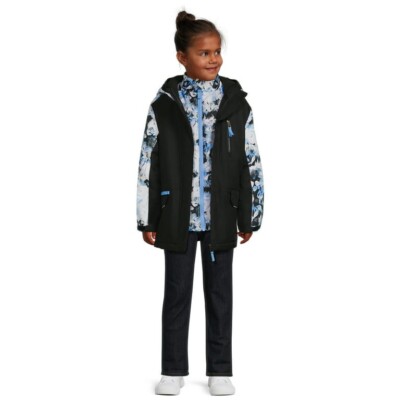 Black Floral Swiss Tech Girls 3-in-1 Systems Jacket, Siz 7/8, 10/12 | eBay