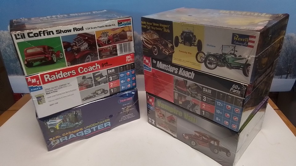 VINTAGE REVELL AMT POLAR LIGHTS HALLOWEEN 6 KIT FS LOT LILCOFFIN ROTH ...