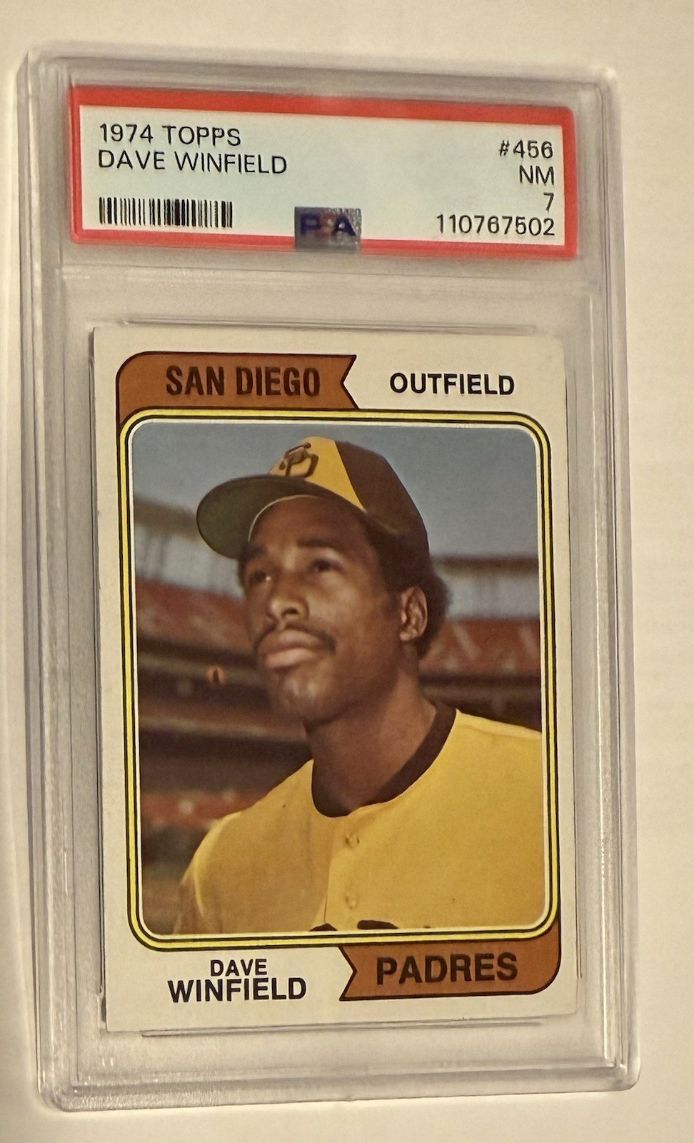 1974 TOPPS #456 DAVE WINFIELD ROOKIE RC PSA 7 San Diego Padres ...