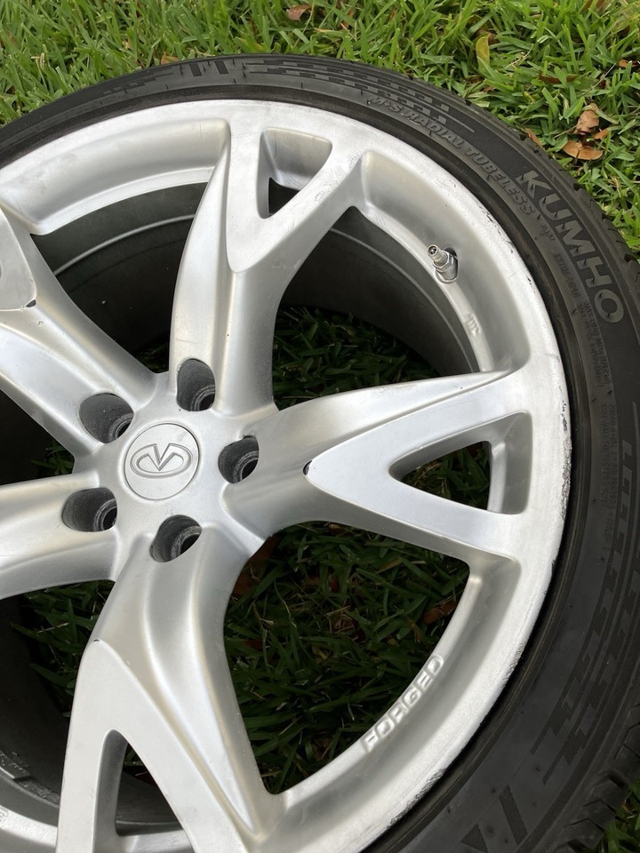 19" Nissan 370Z Rims Wheels TIRES Set Rays Forged 2009-2012 Factory OEM ...