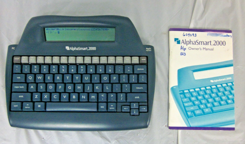 AlphaSmart 2000 Portable Keyboard Word Processor Tested Apple/PC W ...