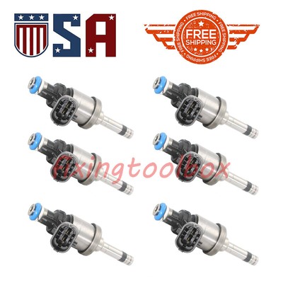 12638530 6x Fuel Injectors Fits GM Chevrolet Camaro Traverse GMC Acadia ...