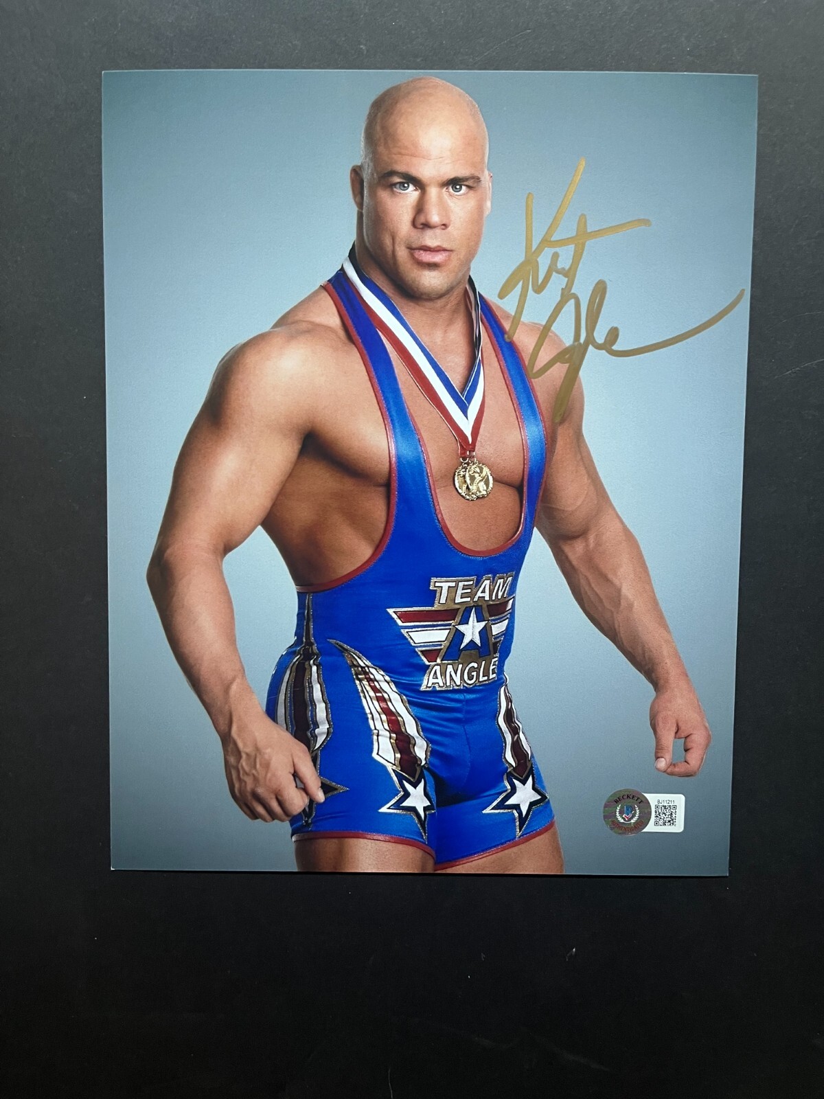 Kurt Angle Hot! autographed signed WWE legend 8x10 photo Beckett BAS ...