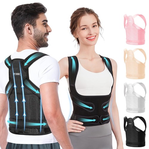 Fit Geno Back Brace Posture Corrector for Women and Men, Shoulder ...