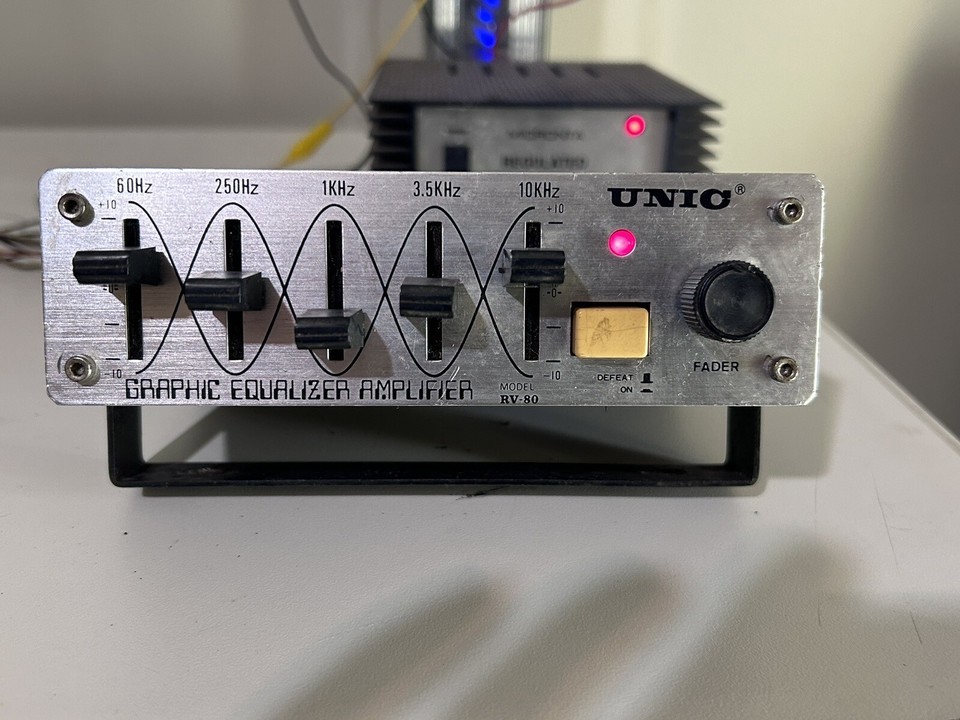 **TESTED** UNIC RV-80 Amplified 5-Band Graphic Equalizer Old School EQ ...