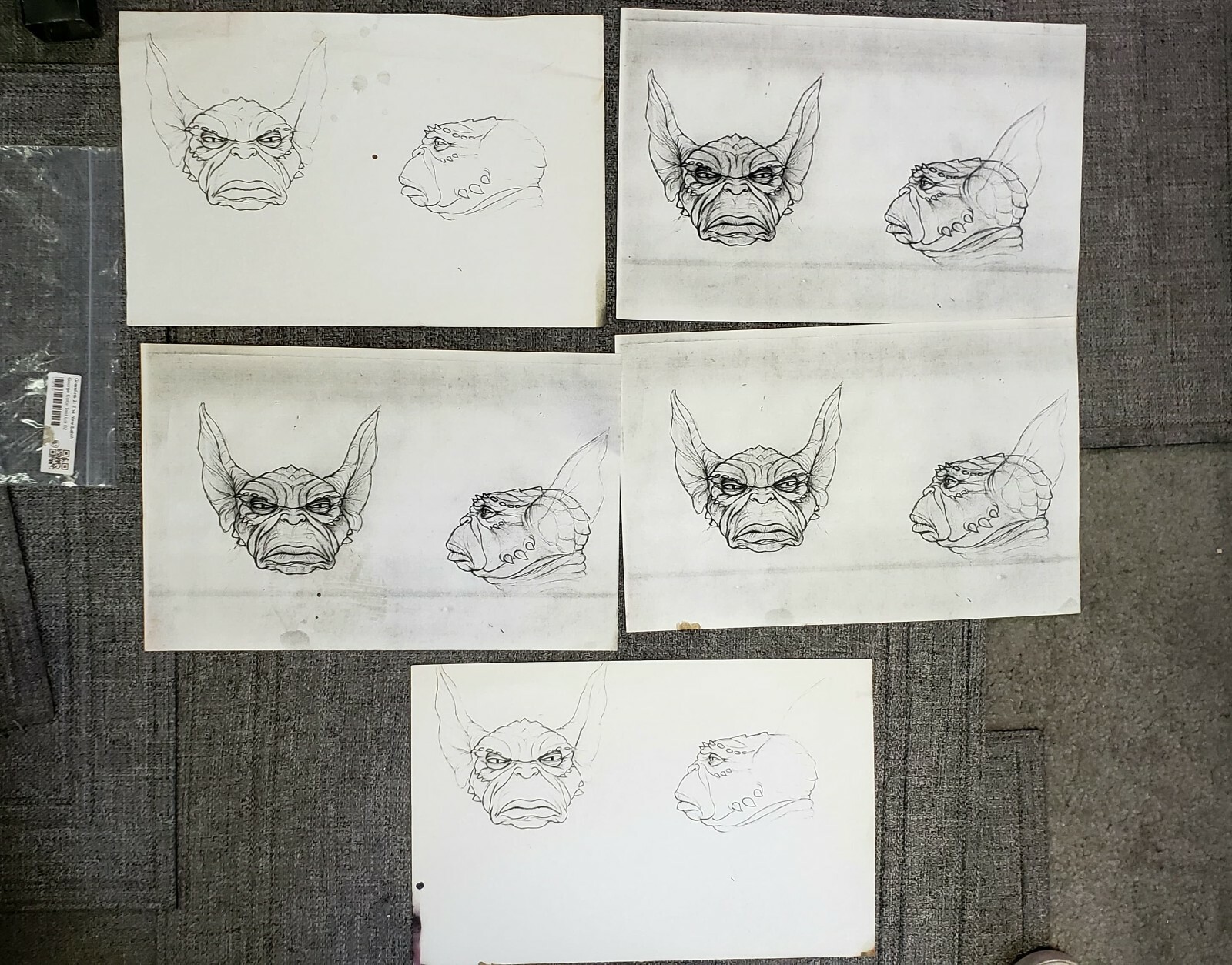 GREMLINS 2: THE NEW BATCH Rick Baker GEORGE COLOR TEST Concept Art | eBay