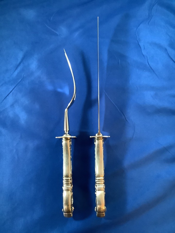 International Richelieu Sterling Silver LARGE Turkey Carving Set Fork ...