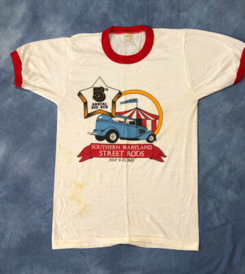 VTG Annual Rod Run Southern Maryland Shirt Hot Rods Classic Cars 80s ...