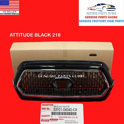 GENUINE OEM TOYOTA TACOMA TRD SPORT BLACK 218 RADIATOR GRILLE 53101 ...