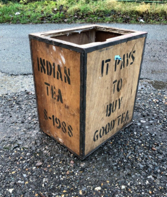 Vintage Wooden Tea Chest Crate Storage | eBay UK
