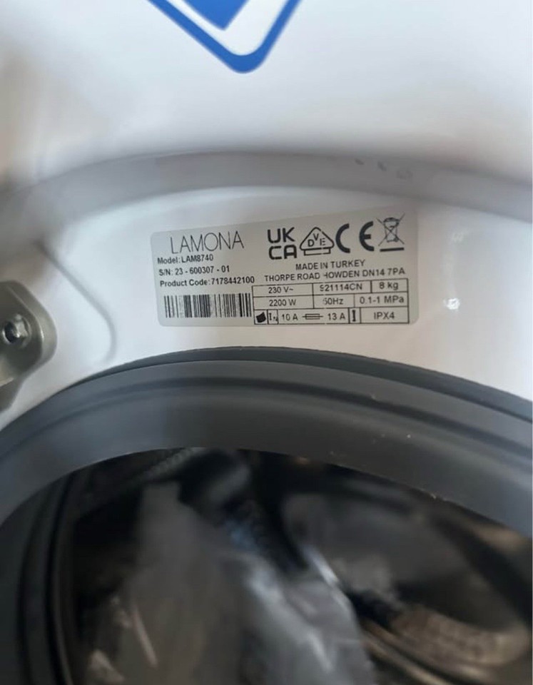 Lamona Integrated Washing Machine 8kg | eBay UK