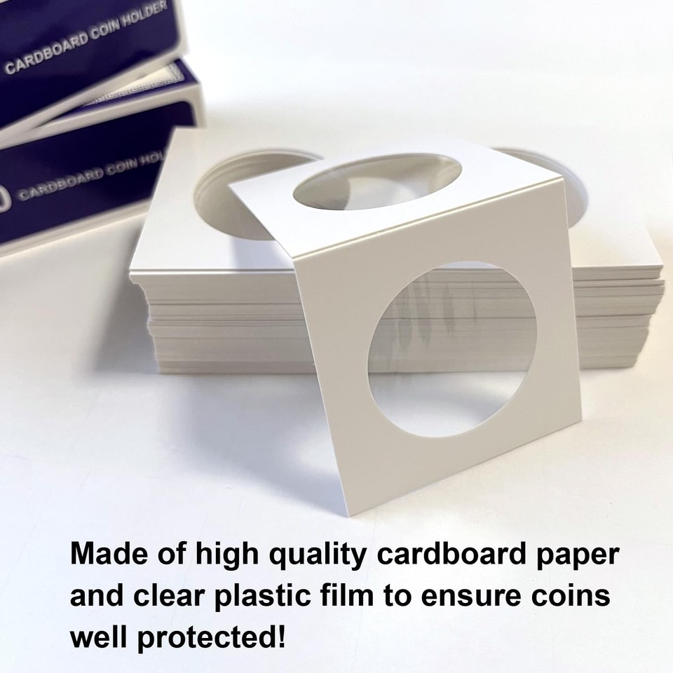 400PCS Coin Flip Mega Assortment Cardboard Coin Flips 2x2 Coin Holder ...