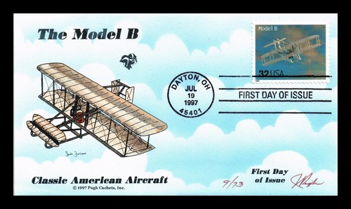 US COVER PUGH HAND PAINTED FIRST DAY ISSUE CLASSIC AMERICAN AIRCRAFT ...