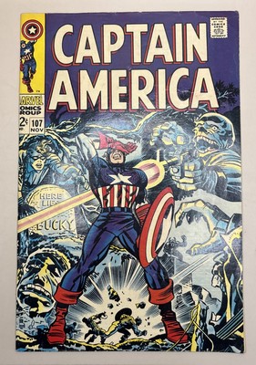 Captain America Comic Number 107 Vintage Marvel Stan Lee 1968 | eBay