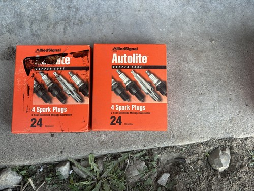 Autolite Spark Plugs Number 24 NEW In Box Lot Of 2 8 Plug Pack | eBay