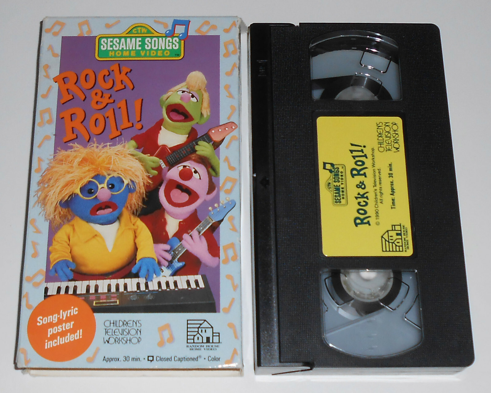 Vintage 1990 Sesame Street Songs Rock & Roll Children Sing Along NO ...