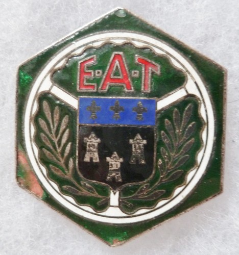 insigne EAT ECOLE D'APPLICATION DU TRAIN émail abimé AB PARIS FRENCH ...