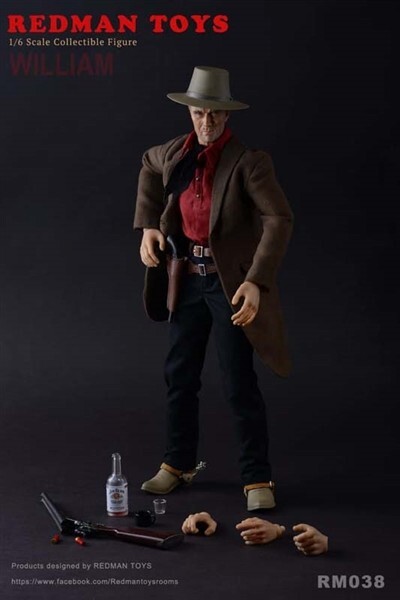 REDMAN Toys 1/6 Scale The Unforgiven Cowboy William 12" Action Figure ...