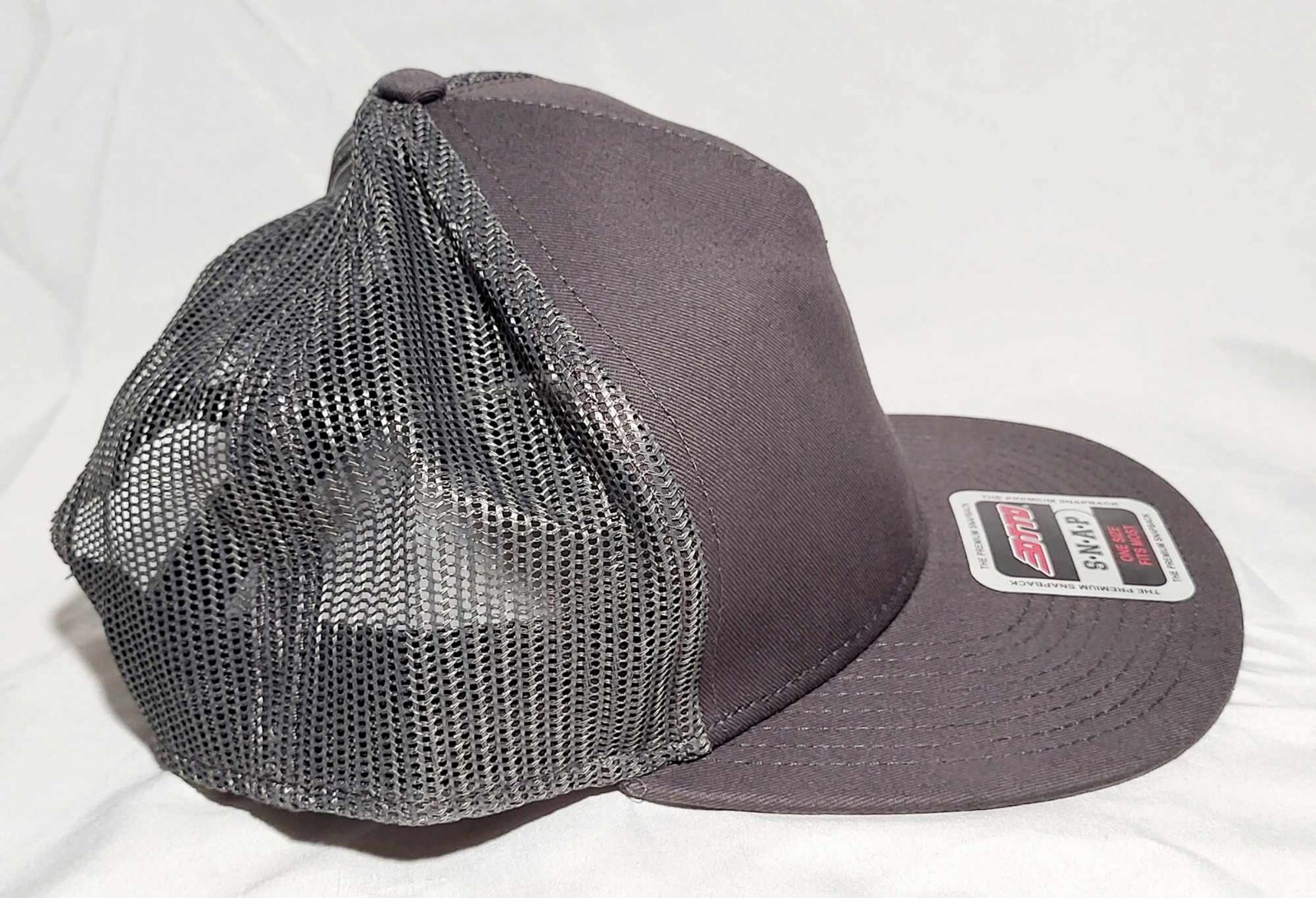 OTTO CAP "OTTO SNAP" 6 Panel Mid Profile Snapback Hat Charcoal Gray | eBay