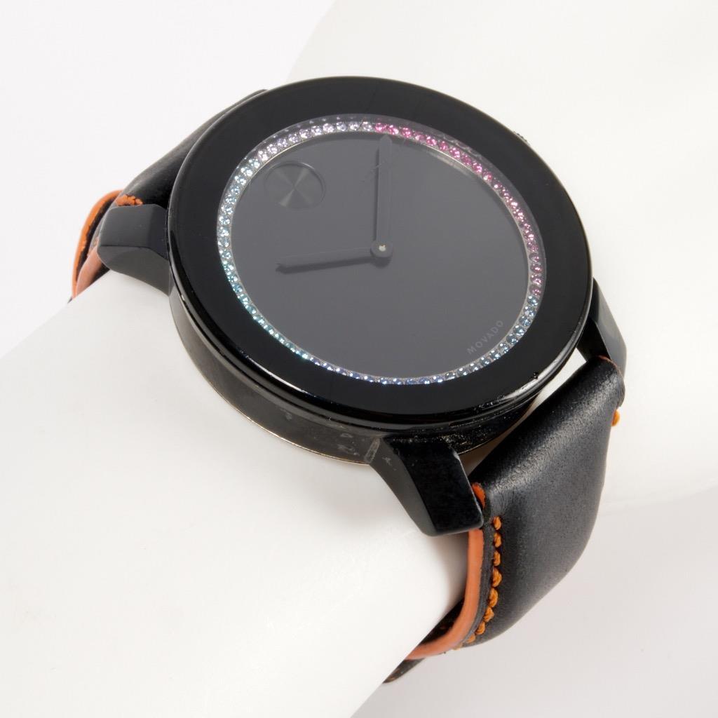 Movado Bold Rainbow Crystal Swiss Movement Stainless … - Gem