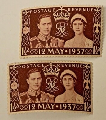 2 Coronation Stamps of King George Vl and Queen Elizabeth 1937 | eBay